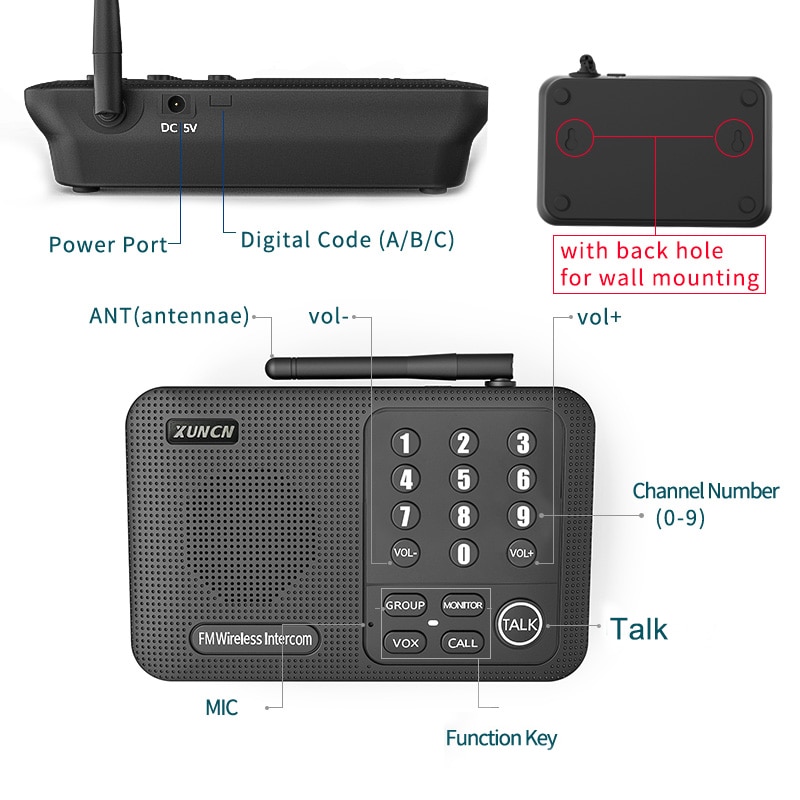 2-Piece Wireless Intercom Set - 1 Mile Range - All In Audio
